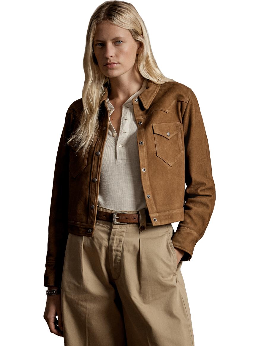 RALPH LAUREN Ralph Lauren Sueded Sheepskin Western Jacket